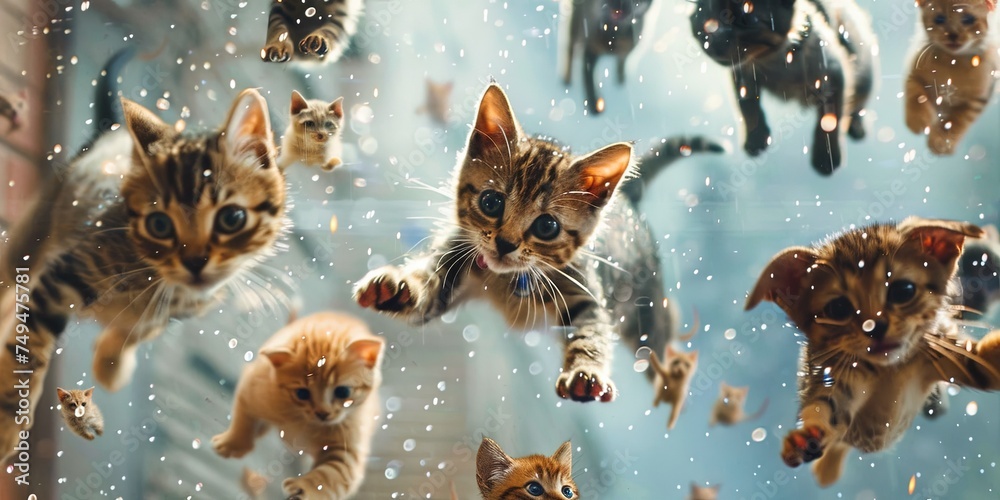 raining cats and dogs - literal kittens and puppies falling from the ...