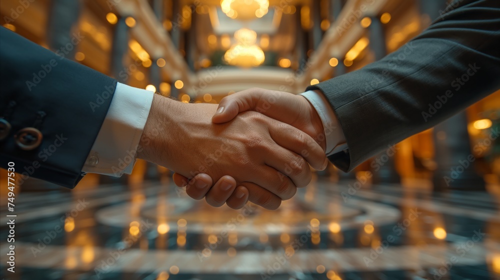 A pleasure to work with you! Image of businessmen handshake. Successful ...