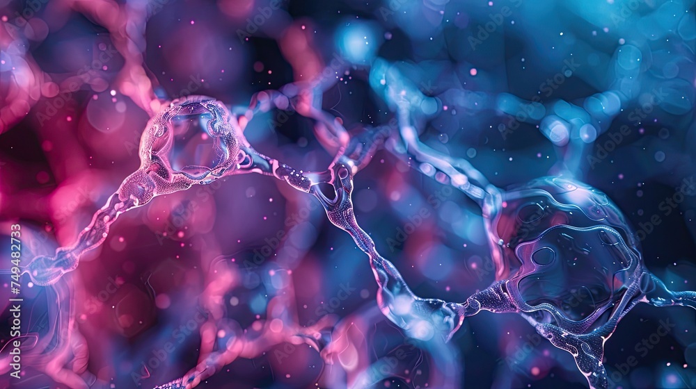 Abstract Visualization Of Neural Network Synapses With Sparkling Light