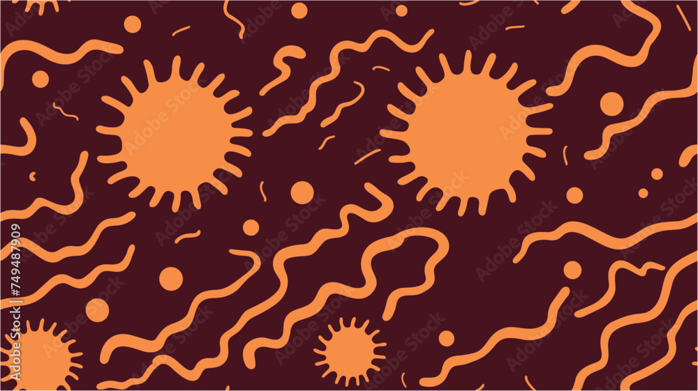 Vector. Coronavirus bacterial cell group icon. Vector image. Brochure ...