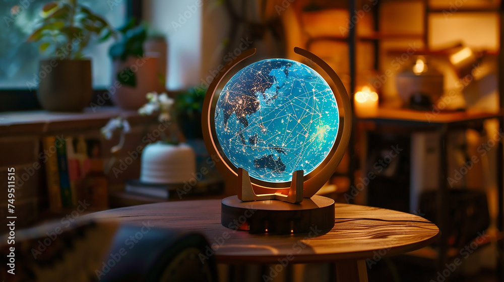 A custom night light designed as a constellation map, highlighting the ...