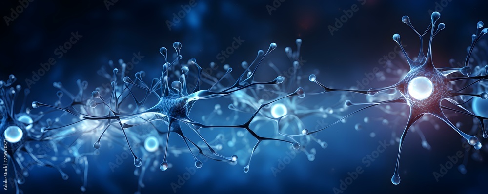 Illustration of Interconnected Neurons Demonstrating Brain Cell ...