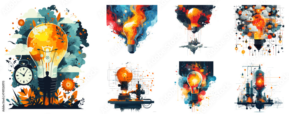 Significant invention, innovation, breakthrough clipart vector ...