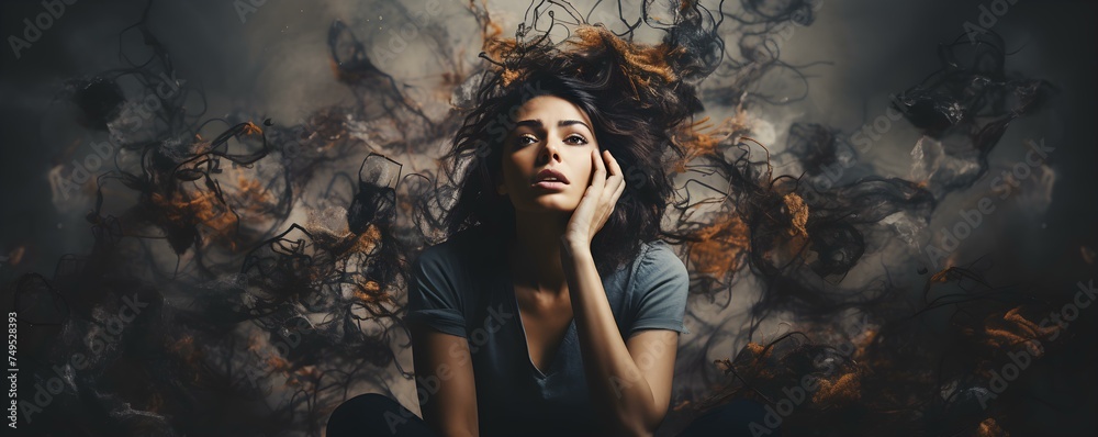 Navigating the turbulent mind of an anxiety-ridden individual. Concept ... Navigating the turbulent mind of an anxiety-ridden individual. Concept ...