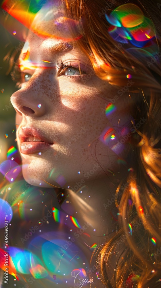 The image displays the side profile of a person with fair skin and ...