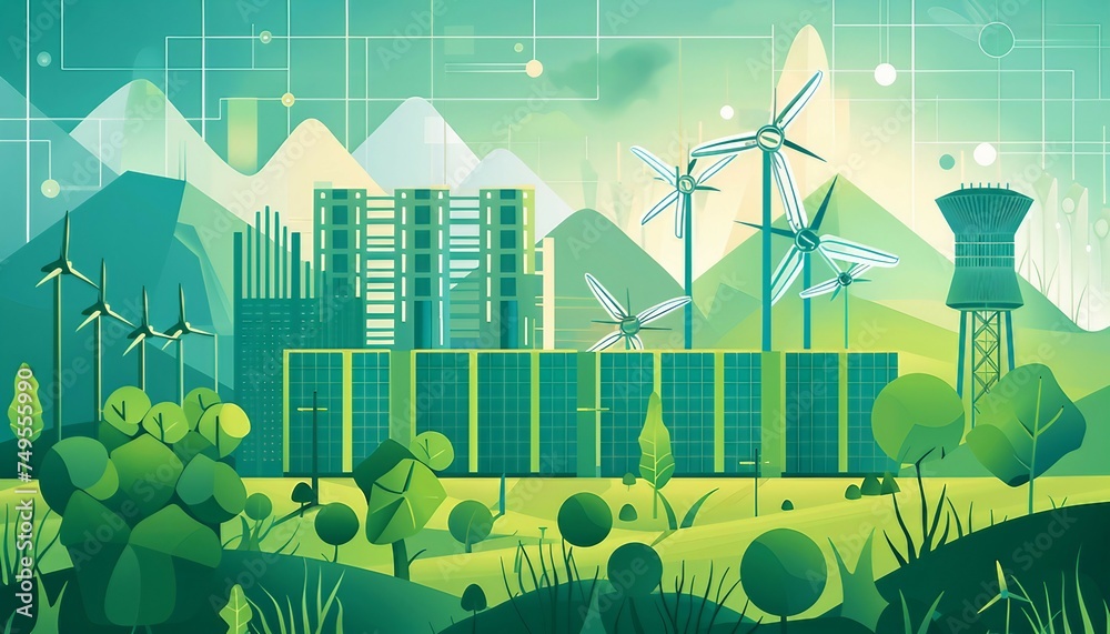 Green Data Center Sustainability, a green data center concept with an ...