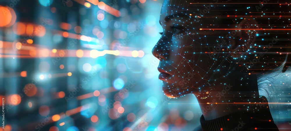 AI, Artificial Intelligence concept. Deep learning. GUI, Graphical User ...