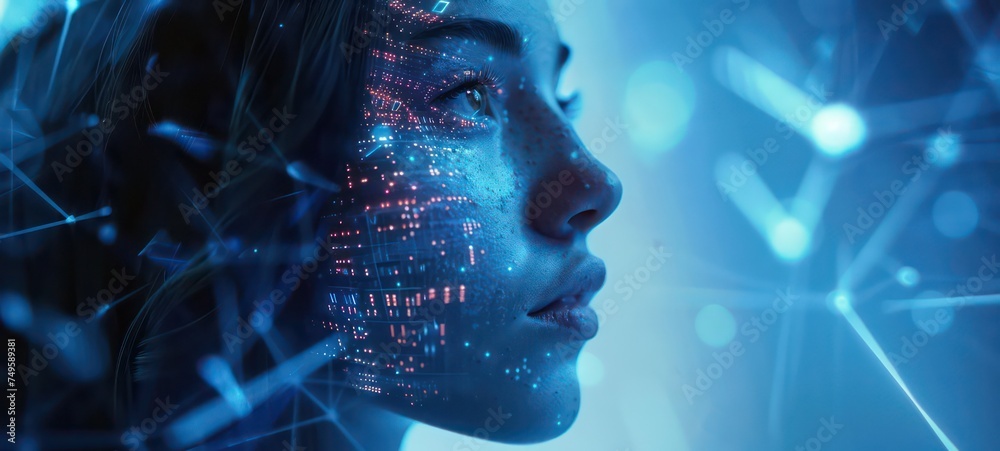 AI, Artificial Intelligence concept. Deep learning. GUI, Graphical User ...