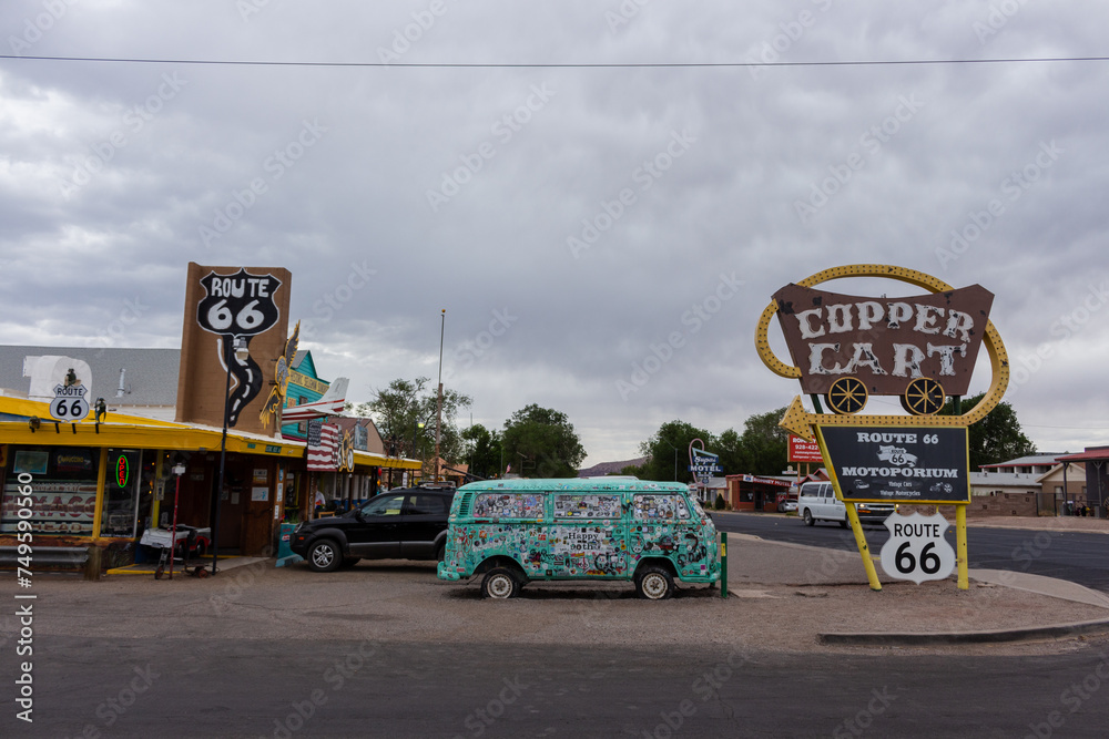 Seligman, Arizona, USA, June 22, 2022: The Historic Copper Cart ...