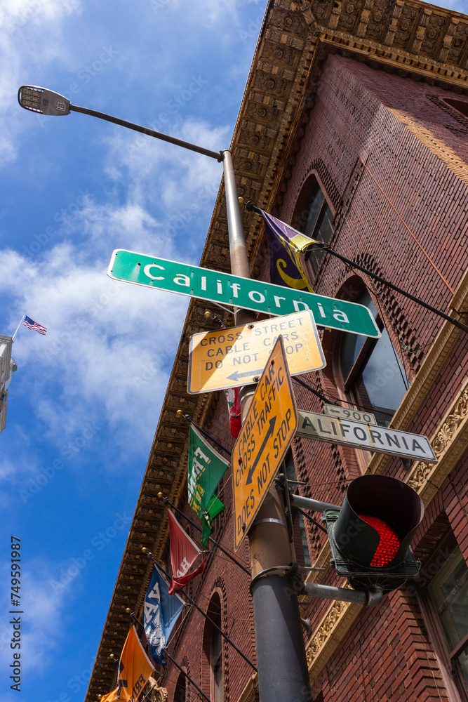 San Francisco, California, USA, June 29, 2022: San Francisco road signs ...