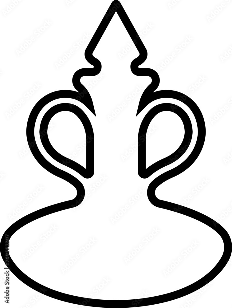 Potion icon in line. isolated on transparent background. Magic potion ...