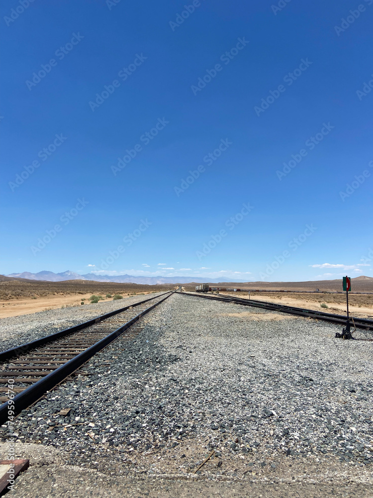 Trona Railway tracks at Searles Station in Ridgecrest, California, USA ...