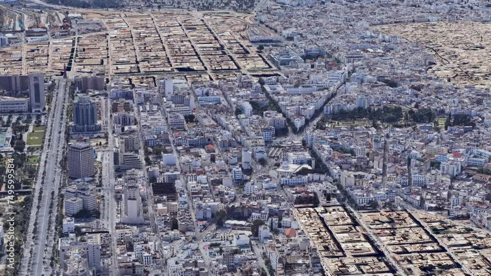 Aerial Shot from Medina of Tunis, Tunisia. Tunis from the sky. Tunis ...