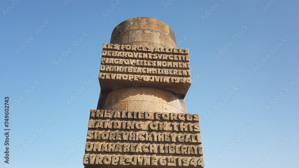 Omaha Beach, France, October 8, 2023: The Signal Monument on Omaha ...