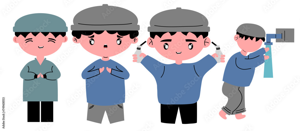 Muslim boys, Muslim boys during Ramadan, Ramadan theme cartoons, Muslim ...