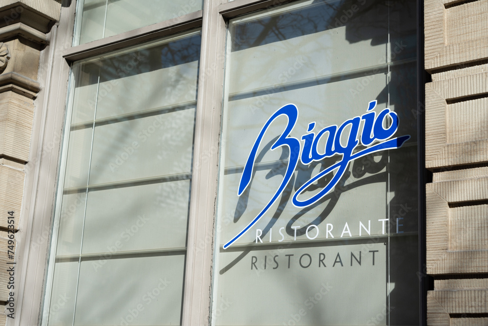 window display of Biagio Ristorante, an italian restaurant, located at ...