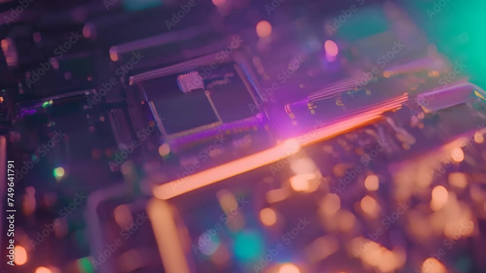 quantum computer. Circuit board. Electronic computer hardware ...