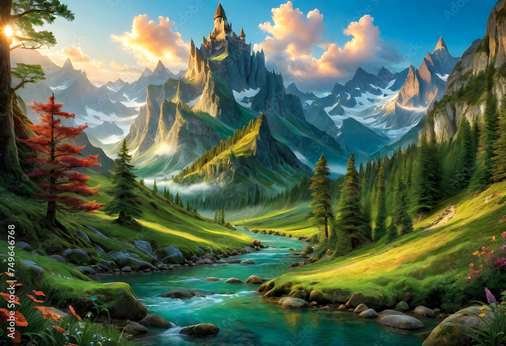 Fantasy Landscape, Fictional, Dreamlike, Imaginary, Magical, Enchanted ...