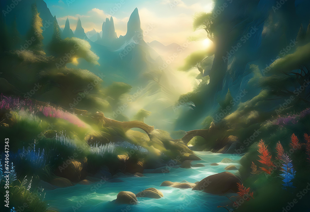 Fantasy Landscape, Fictional, Dreamlike, Imaginary, Magical, Enchanted ...