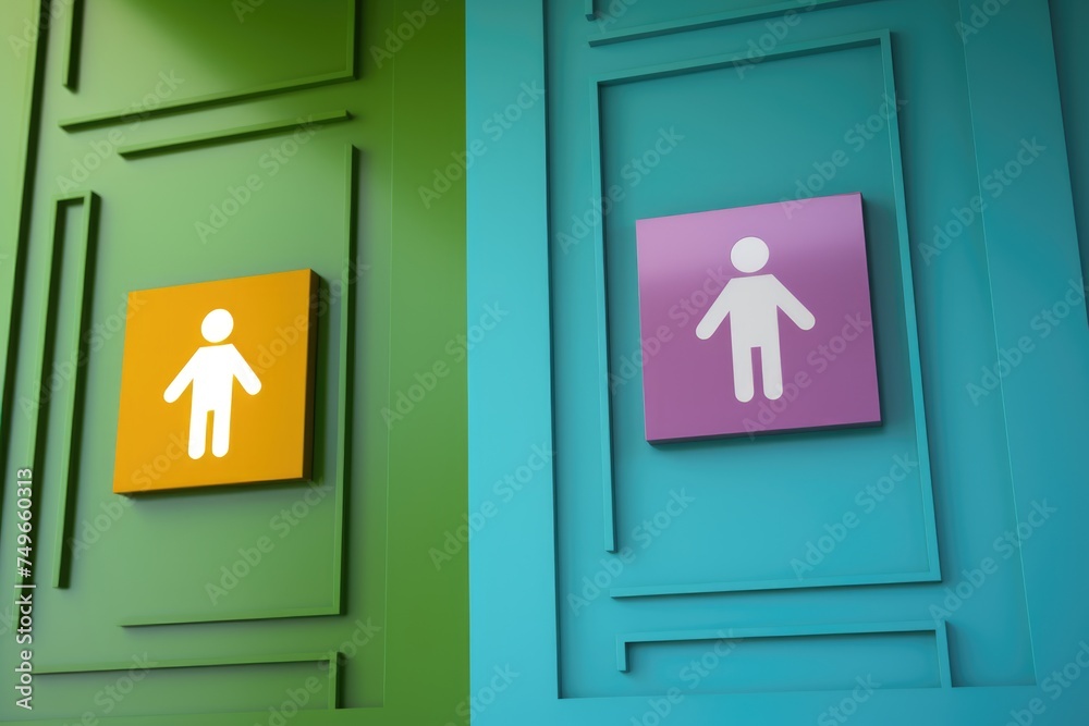 Modern Gender Symbols on Colorful Backdrop. Vibrant gender symbol signs ...