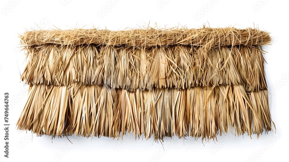 Thatching straw roof isolated on white background.with clipping ...