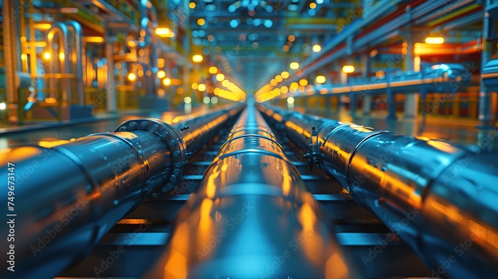 Pipeline and pipe rack of an oil, chemical, hydrogen or ammonia ...