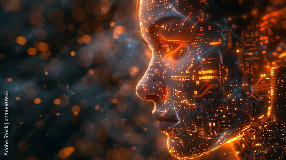 Visualize the abstract concept of artificial intelligence by ...