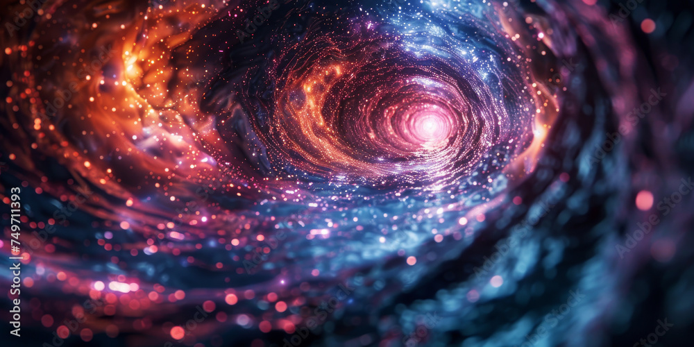 Celestial Spiral Vortex. Spiral vortex in a celestial space setting ...