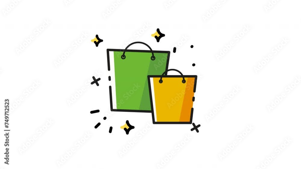 Shopping Bag Animated Icon. 4k Animated Icon to Improve Project and ...