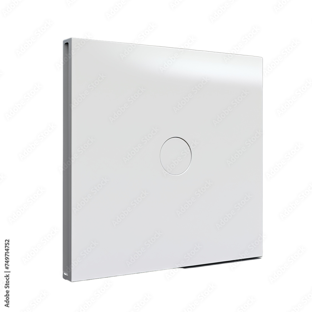 Blank cardboard software CD case isolated on transparent background ...