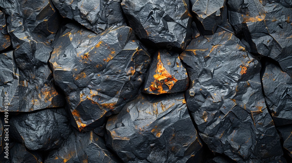 The background image features an ultra-realistic volcanic rock pattern ...