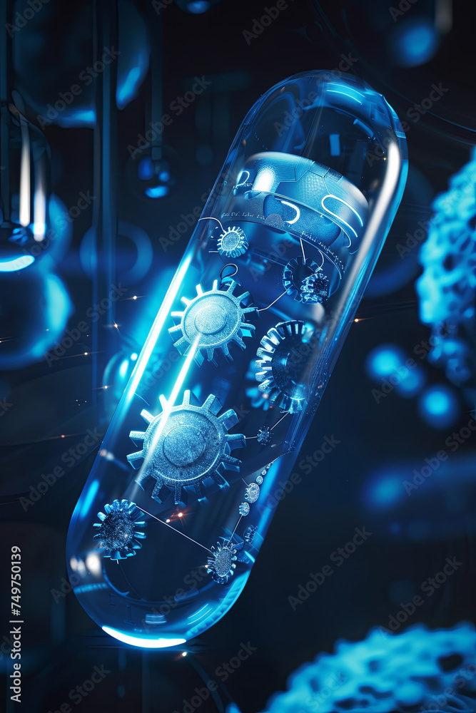 Concept of the future of medicine and bioengineering as a magic pill ...