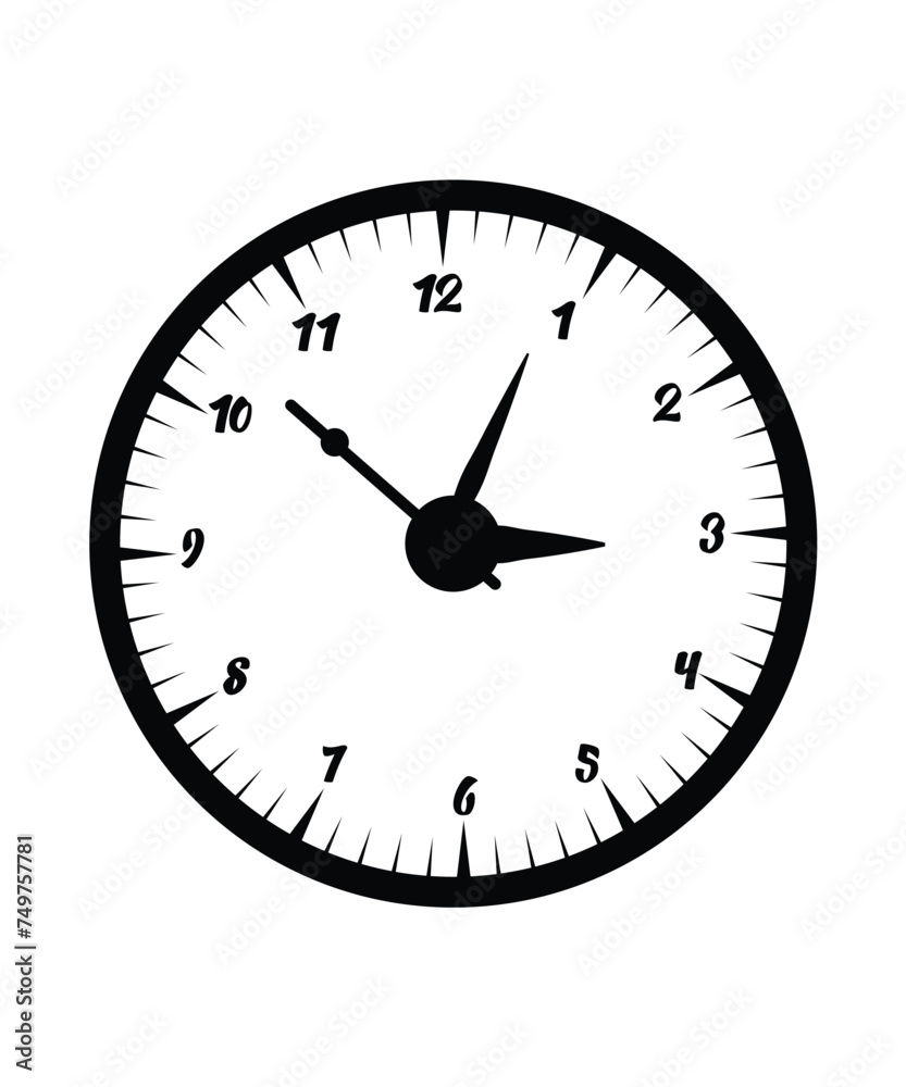 Download Analog clock vector Art, Icons, and Graphics premium quality ...