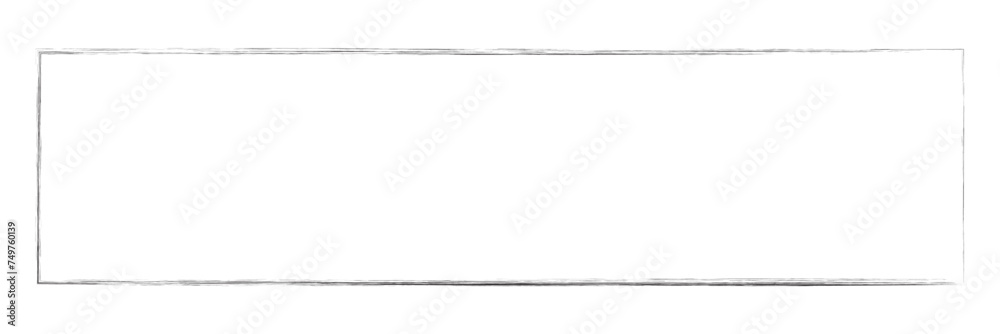 Scribble, sketch lines rectangle frame. Squiggly, zig-zag, criss -cross ...