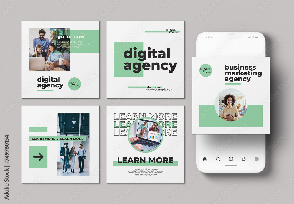 Corporate Social Media Post Template Stock Template | Adobe Stock