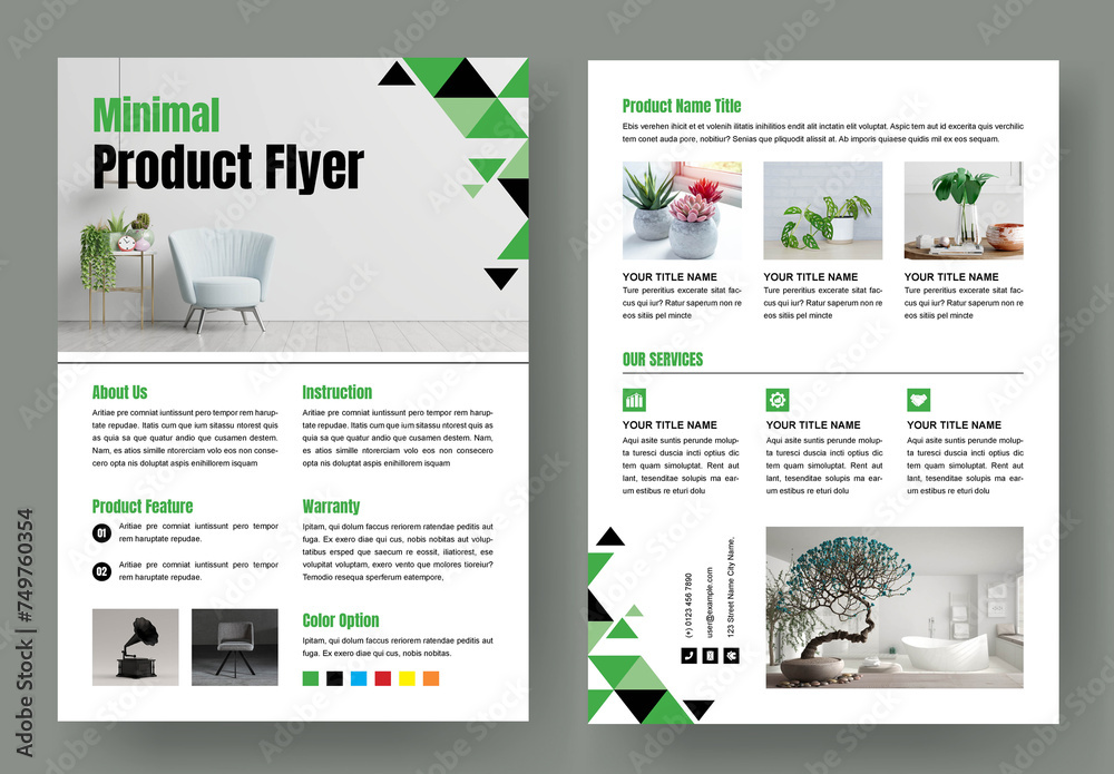 Minimal Product Flyer Template Layout Stock Template | Adobe Stock