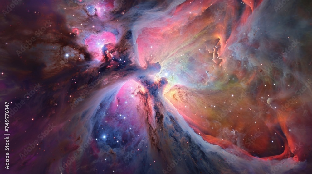 Nebula Symphony, Celestial Wonders. A vibrant journey through a space ...