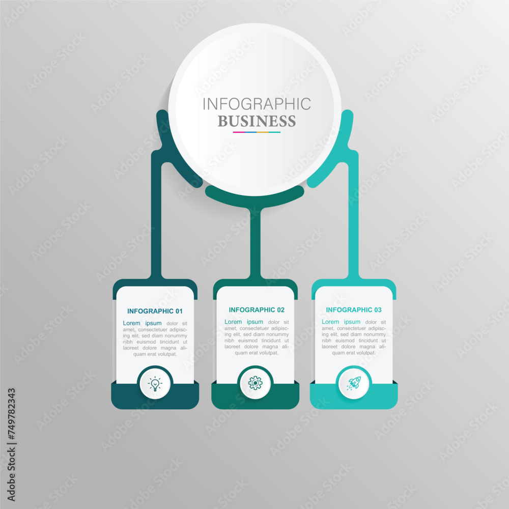 circular layout diagram with 3 list of steps, circular layout diagram ...