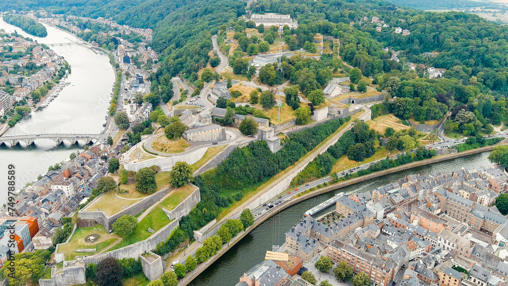 Namur, Belgium. Citadelle de Namur - 10th-century fortress with a park ...