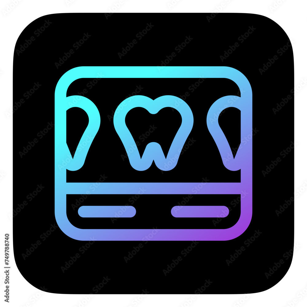 Editable dental scan vector icon. Dentistry, healthcare, medical. Part ...