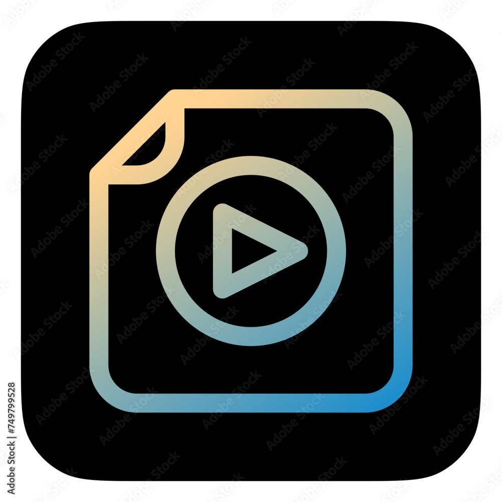 Editable vector media file icon. Part of a big icon set family. Perfect ...