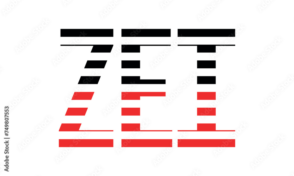 ZEI three initial letter iconic line negative space minimal logo design ...