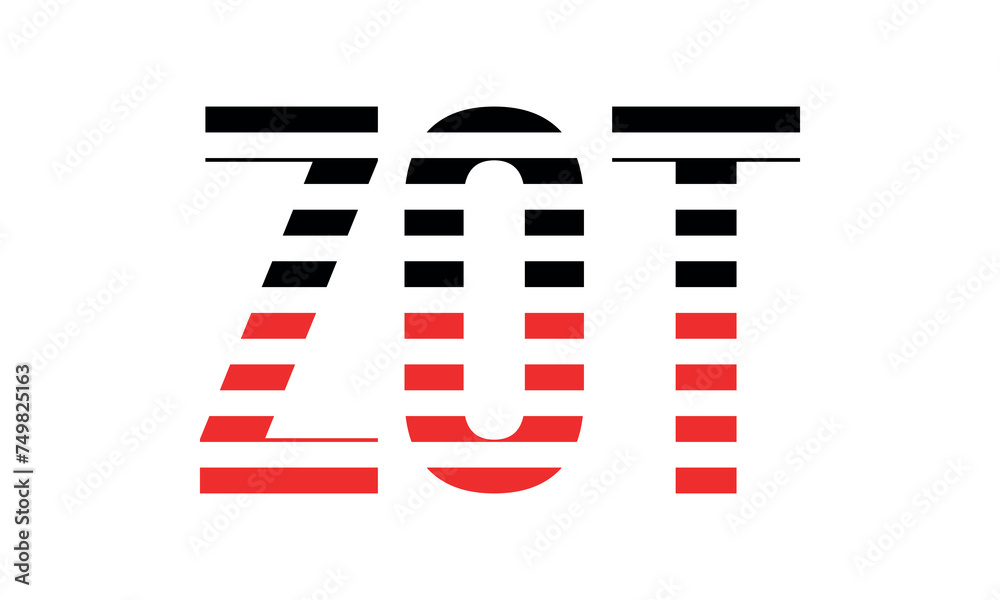 ZOT three initial letter iconic line negative space minimal logo design ...