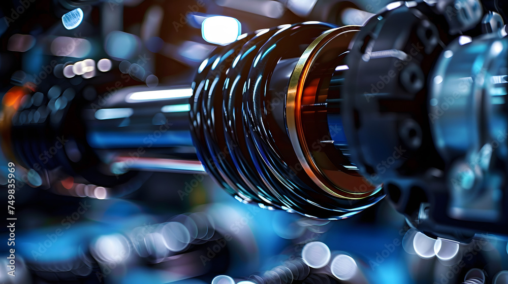 Shock absorber strut with coil spring, suspension system of modern car ...