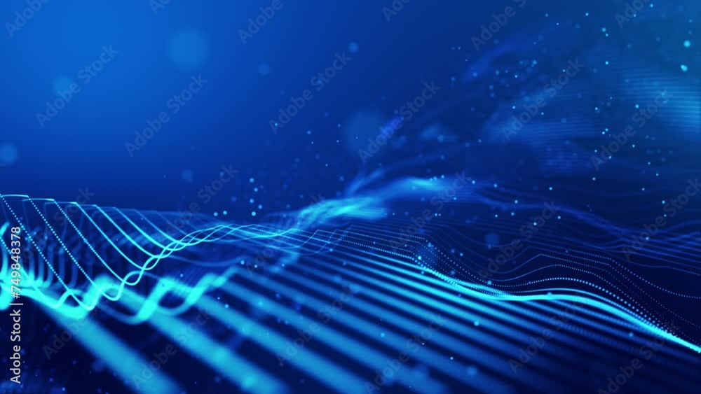 looped background. Futuristic Motion Design with Glowing Particles ...