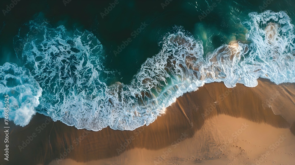 wallpaper of an aerial view photography of ocean and shore Stock Photo ...
