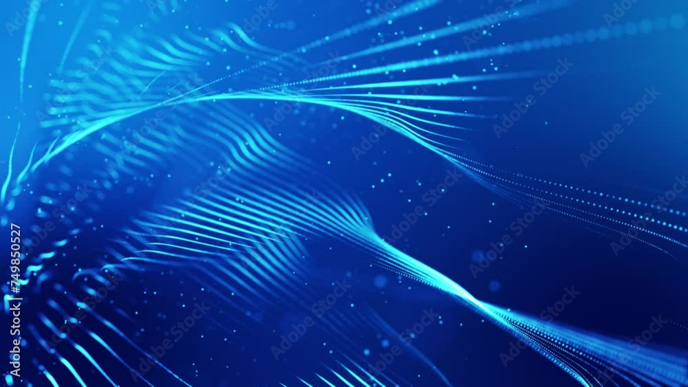 looped background. Futuristic Motion Design with Glowing Particles ...