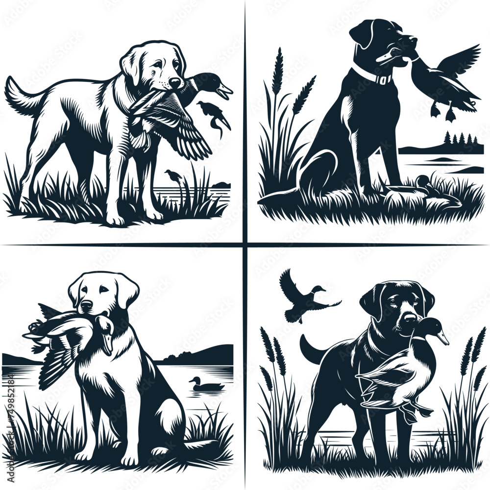 Duck Hunting Dog SVG File, Duck Hunter svg, Hunting Dog svg, Hunting ...