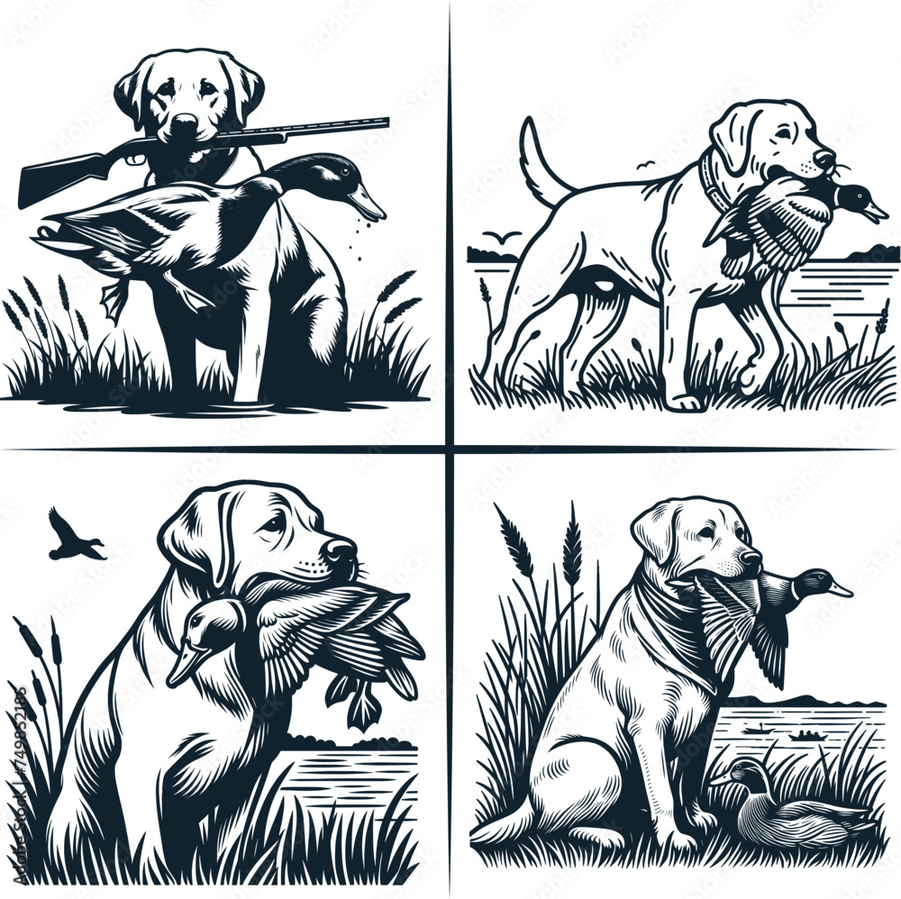Duck Hunting Dog SVG File, Duck Hunter svg, Hunting Dog svg, Hunting ...
