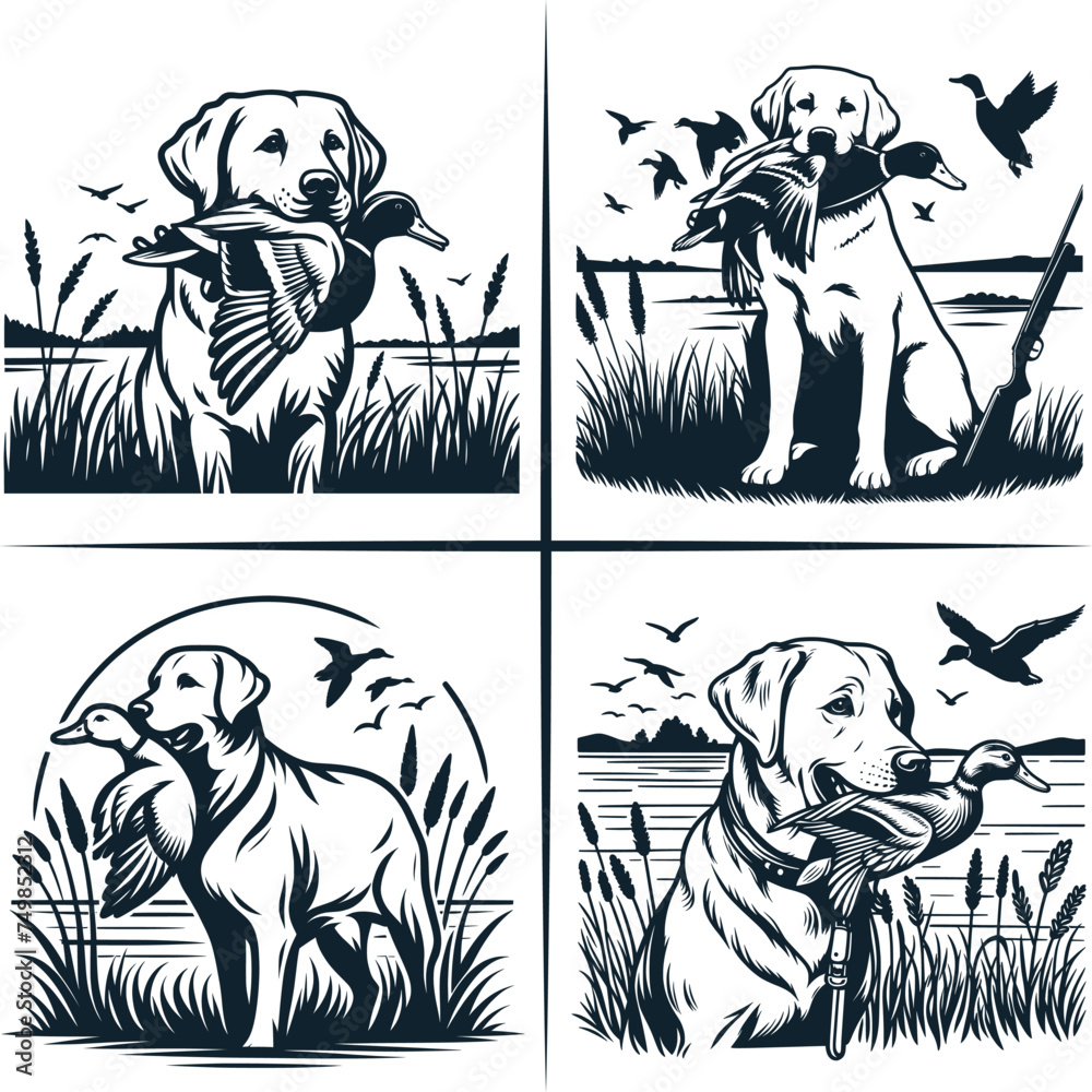 Duck Hunting Dog SVG File, Duck Hunter svg, Hunting Dog svg, Hunting ...